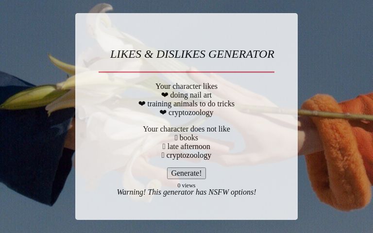 Likes & Dislikes Generator