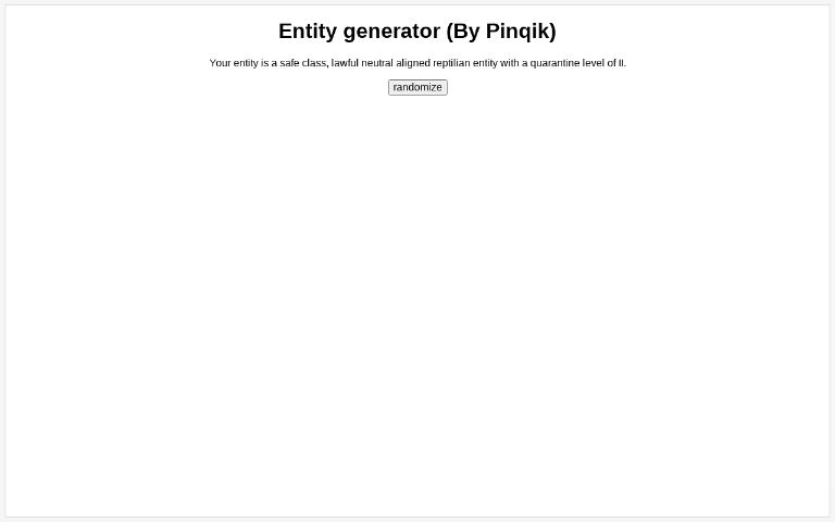 Entity generator (By Pinqik)