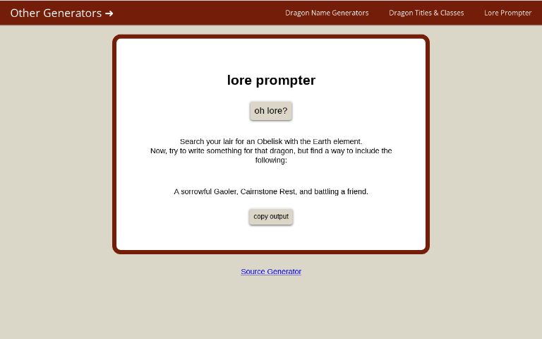 Flight Rising Lore Prompter ― Perchance Generator