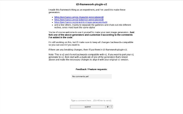 T2i Framework Plugin V2