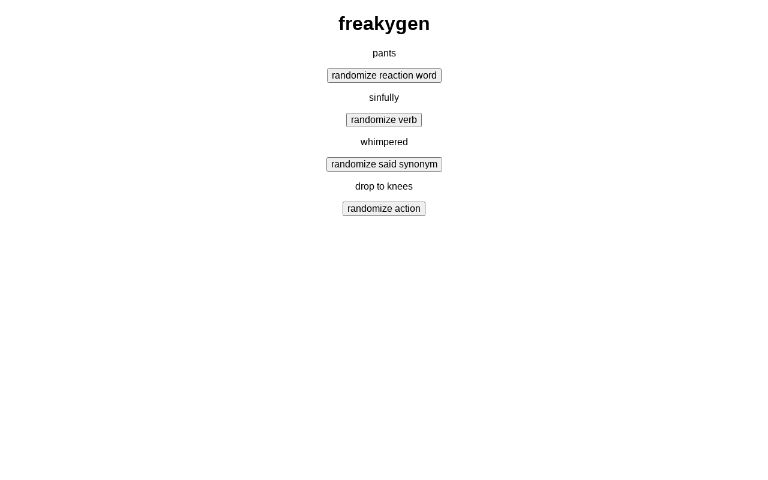 freakygen ― Perchance Generator