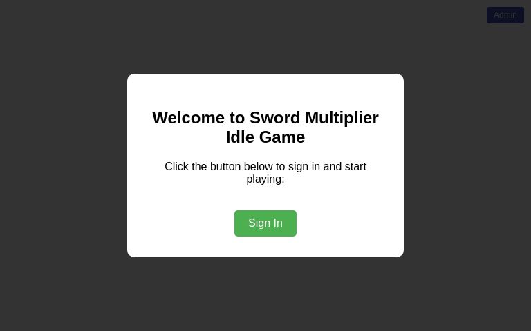 Sword Multiplier Idle Game ― Perchance Generator