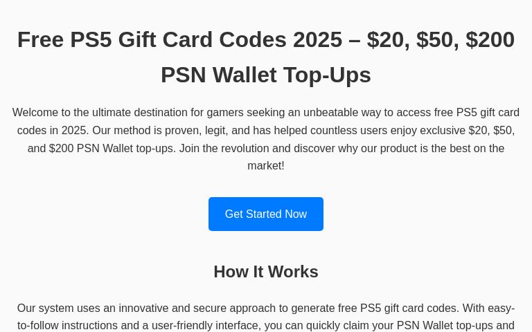 Free PS5 Gift Card Codes 2025 – $20, $50, $200 PSN Wallet Top-Ups ...