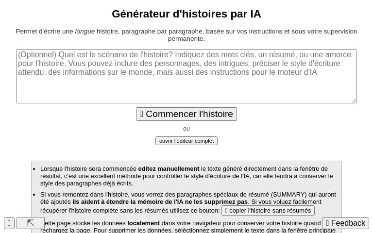 Générateur d'histoires par IA (free, unlimited, no sign-up) ― Perchance ...