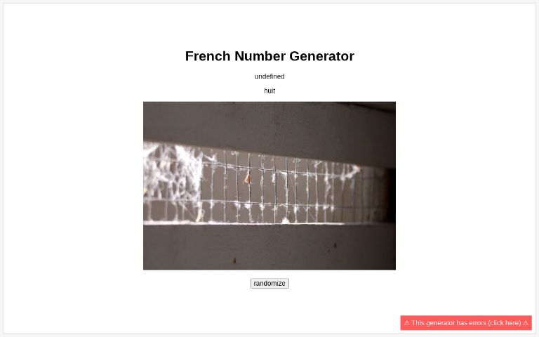 French Number Generator