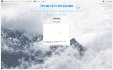 Fresh Conversations ― Perchance Generator