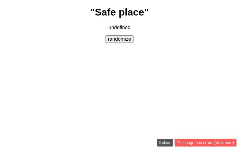 "Safe place" ― Perchance Generator