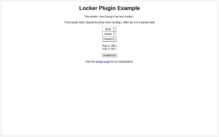 Locker Plugin Example