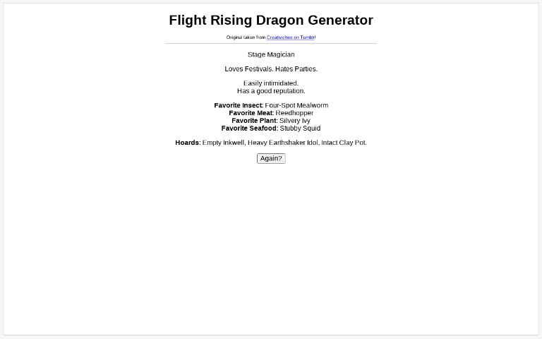 Flight Rising Dragon Generator