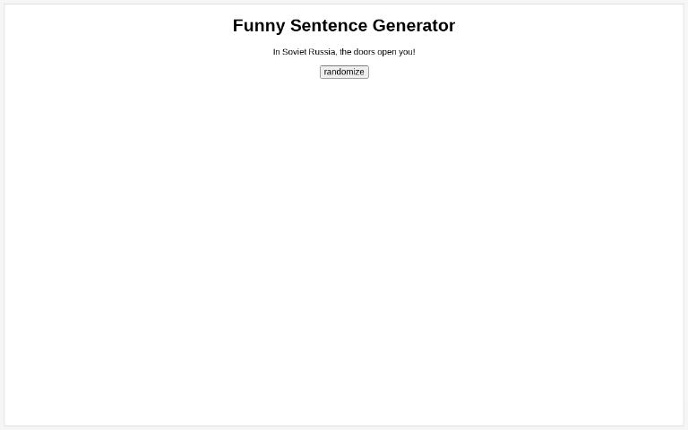 Funny Sentence Generator