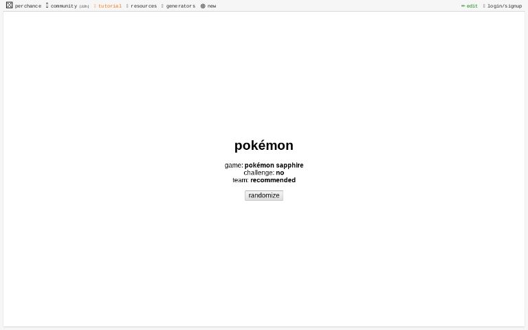 pokémon ― Perchance Generator