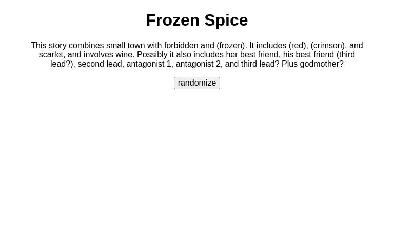 Frozen Spice ― Perchance Generator