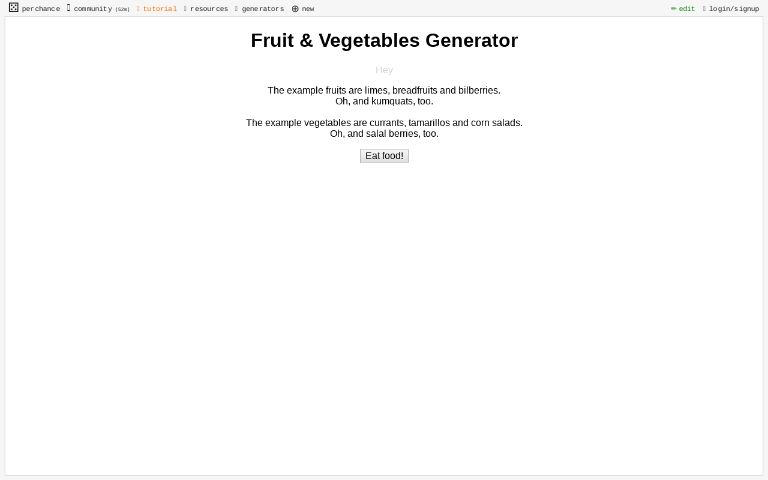 Fruit & Vegetables Generator