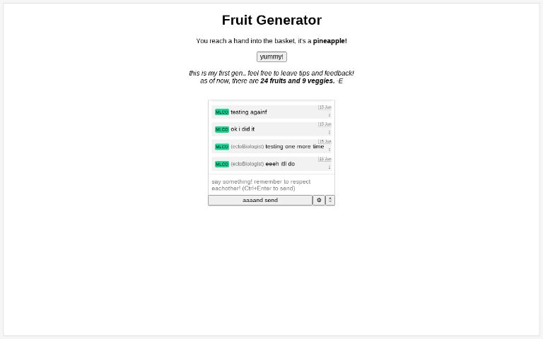 Fruit Generator