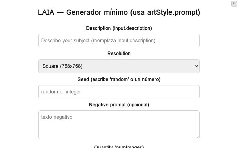 LAIA text to image generator (free, no sign-up, unlimited)