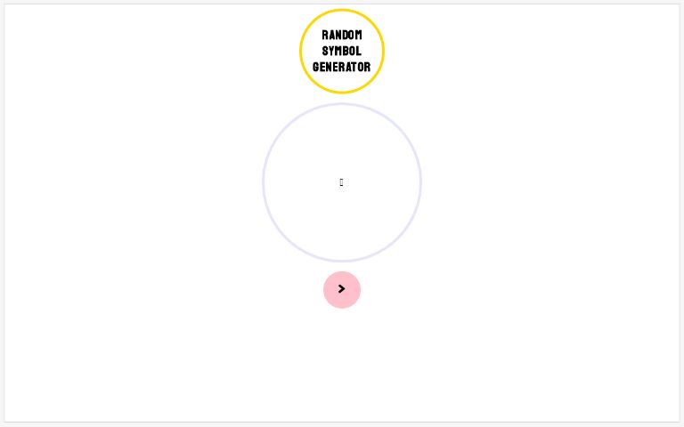 Random Symbol Gen ― Perchance Generator