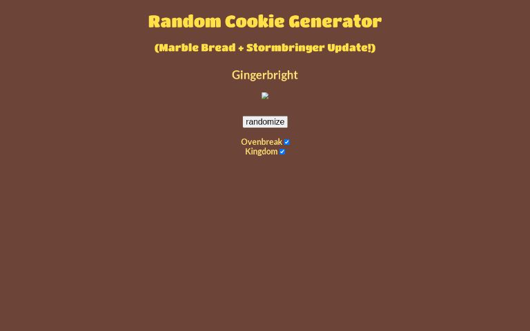 Random Cookie Generator