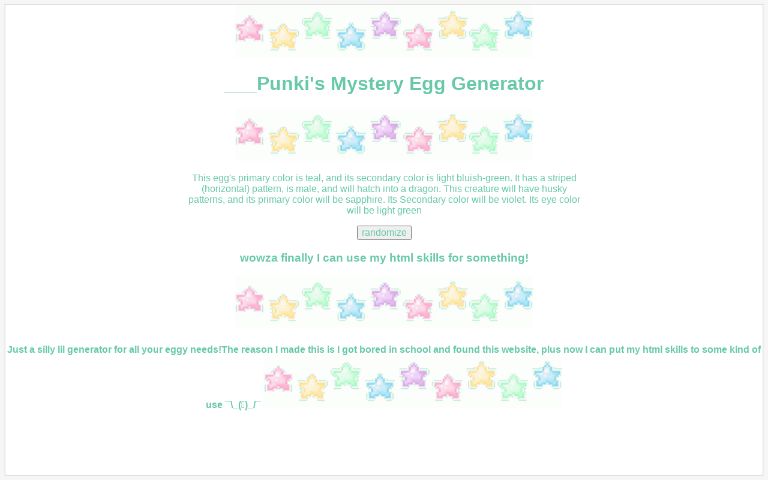 ___Punki's Mystery Egg Generator