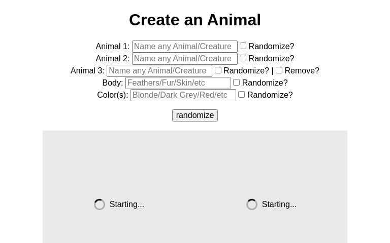 Create an Animal ― Perchance Generator