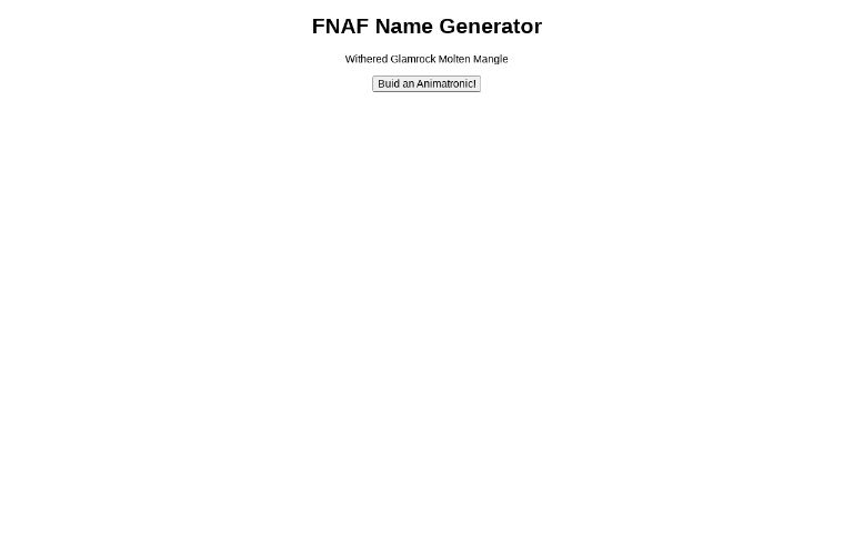 FNAF Name Generator