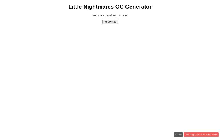Little Nightmares OC Generator