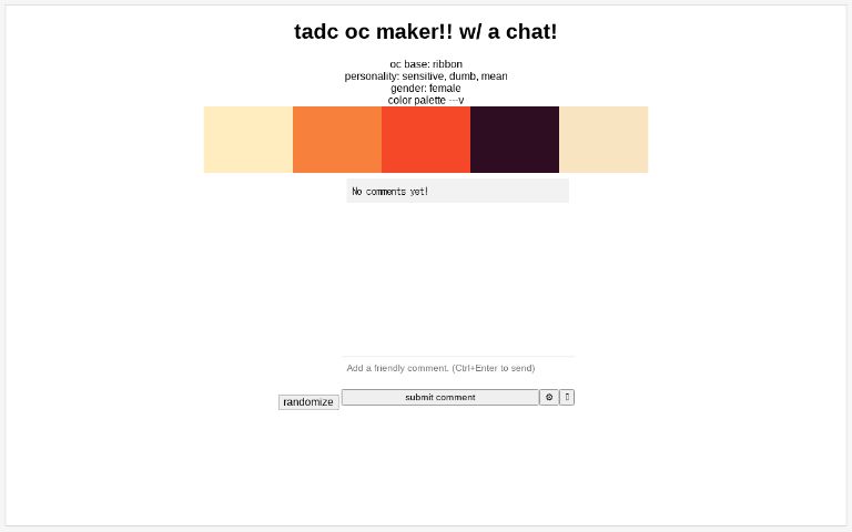 tadc oc maker!! w/ a chat!
