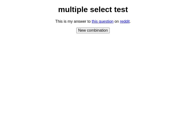 multiple select test ― Perchance Generator