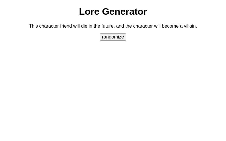 Lore Generator