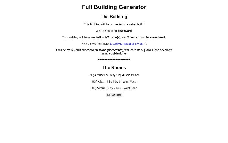 Full Building Generator