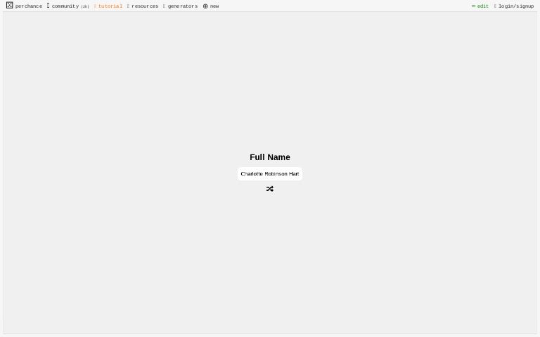 Full Name ― Perchance Generator