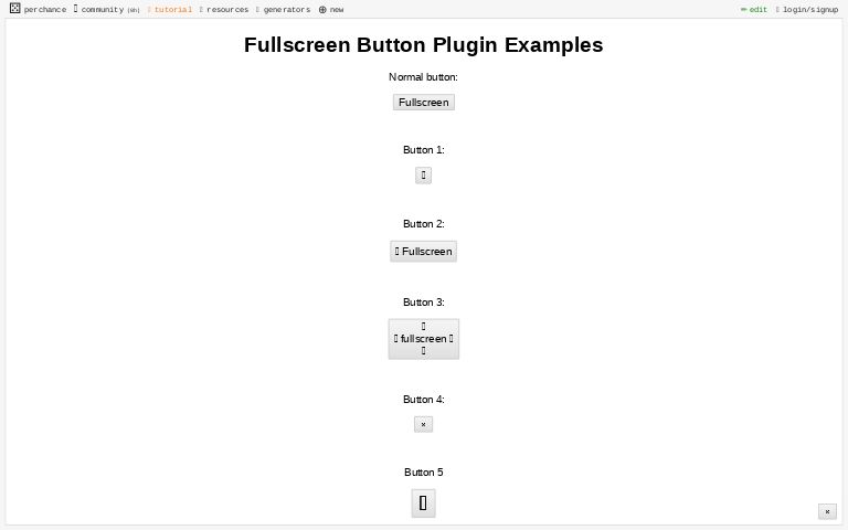 Fullscreen Button Plugin Examples