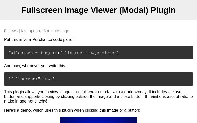 Fullscreen Image Viewer (Modal) Plugin