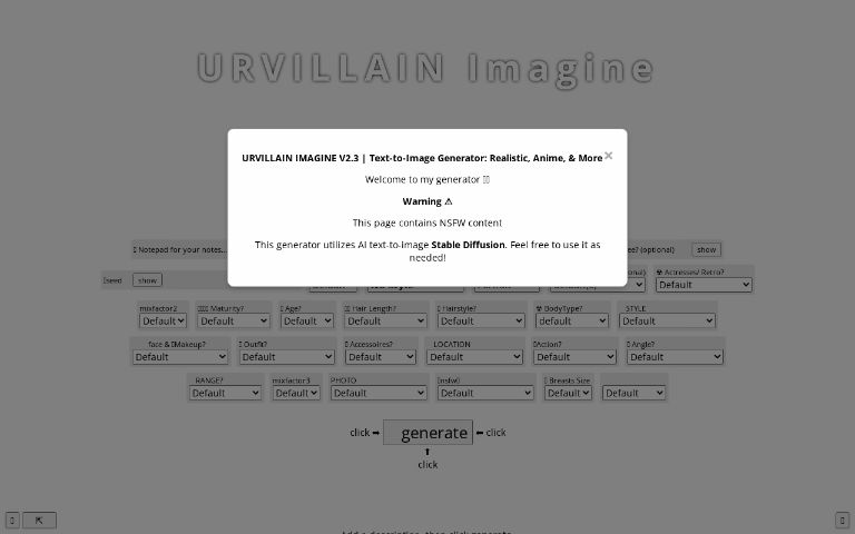 URVILLAIN Reedited| Text-to-Image Generator