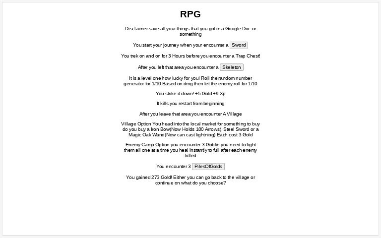 RPG ― Perchance Generator