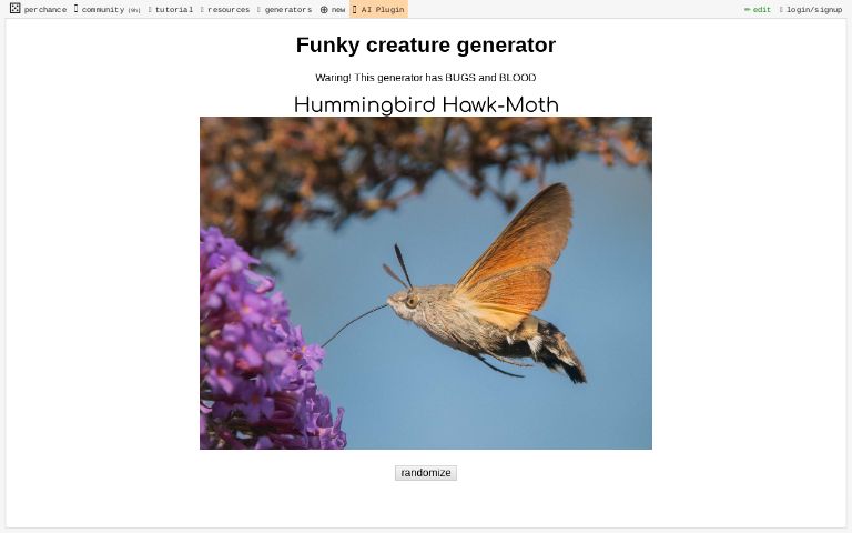 Funky creature generator