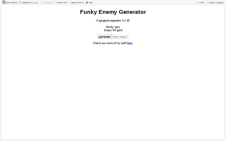 Funky Enemy Generator