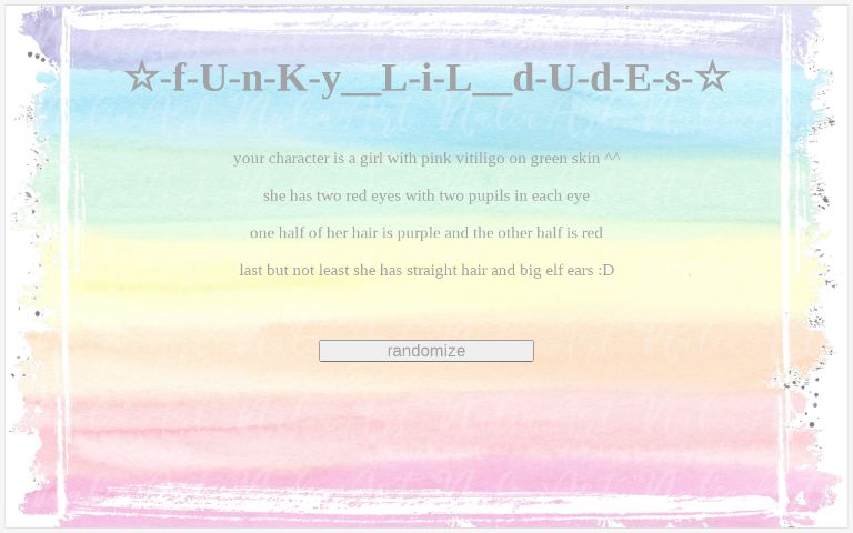 f-U-n-K-y__L-i-L__d-U-d-E-s-☆ ― Perchance Generator