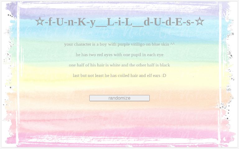 f-U-n-K-y__L-i-L__d-U-d-E-s-☆ ― Perchance Generator