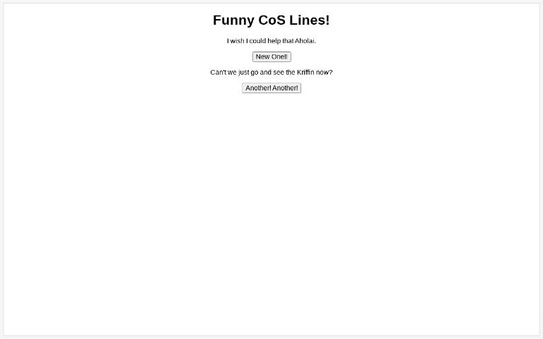 Funny CoS Lines! ― Perchance Generator