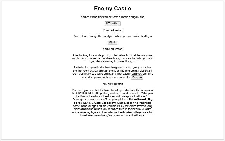 Enemy Castle ― Perchance Generator