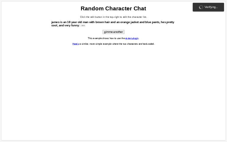 Random Character Chat