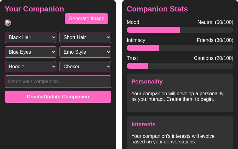 Your Companion ― Perchance Generator