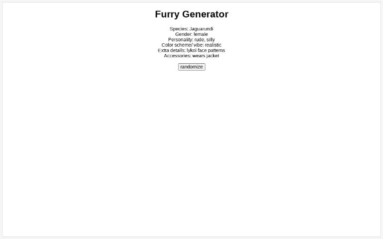Furry Generator