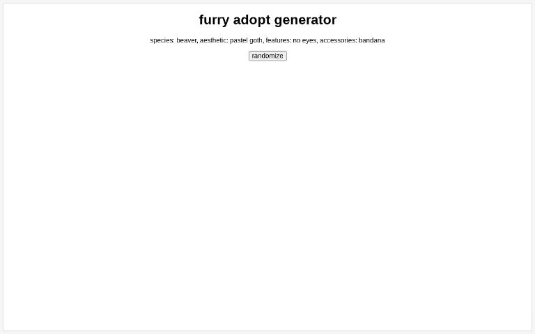 furry adopt generator