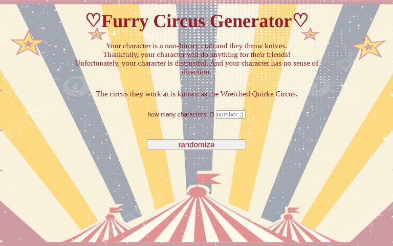 ♡Furry Circus Generator♡