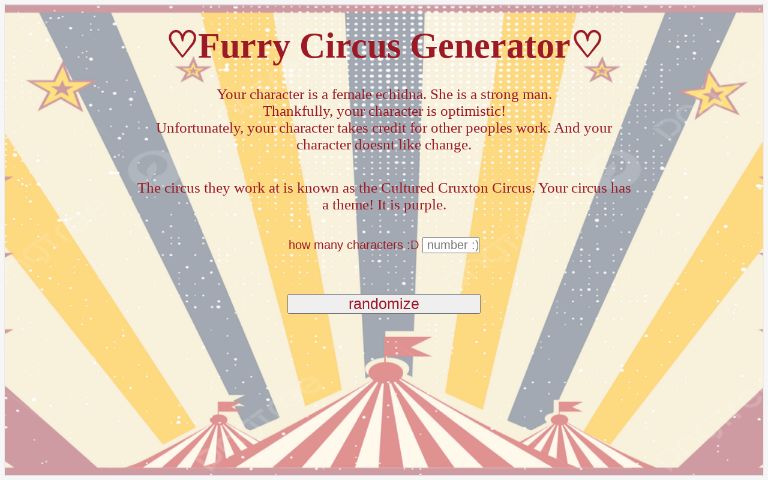 ♡Furry Circus Generator♡