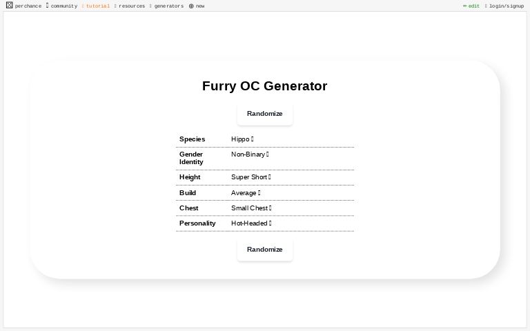Furry OC Generator