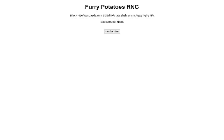 Furry Potatoes RNG ― Perchance Generator