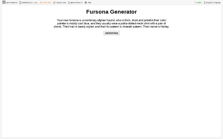 Fursona Generator