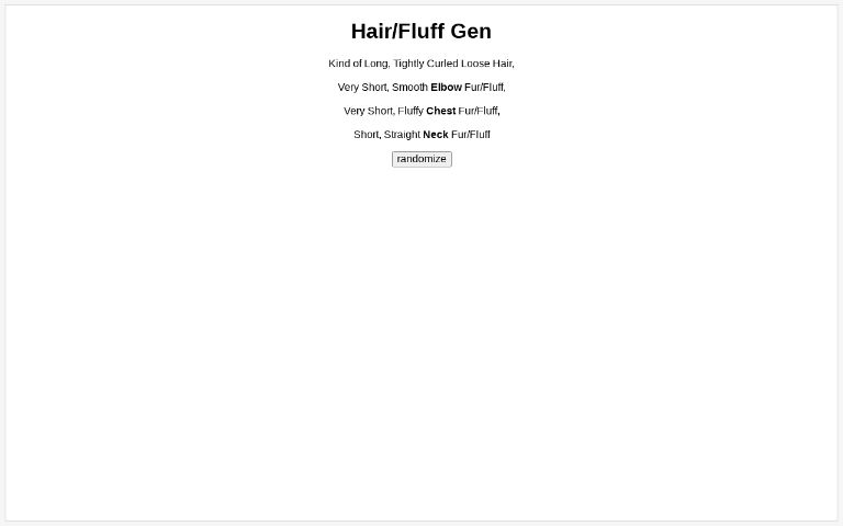 Hair/Fluff Gen